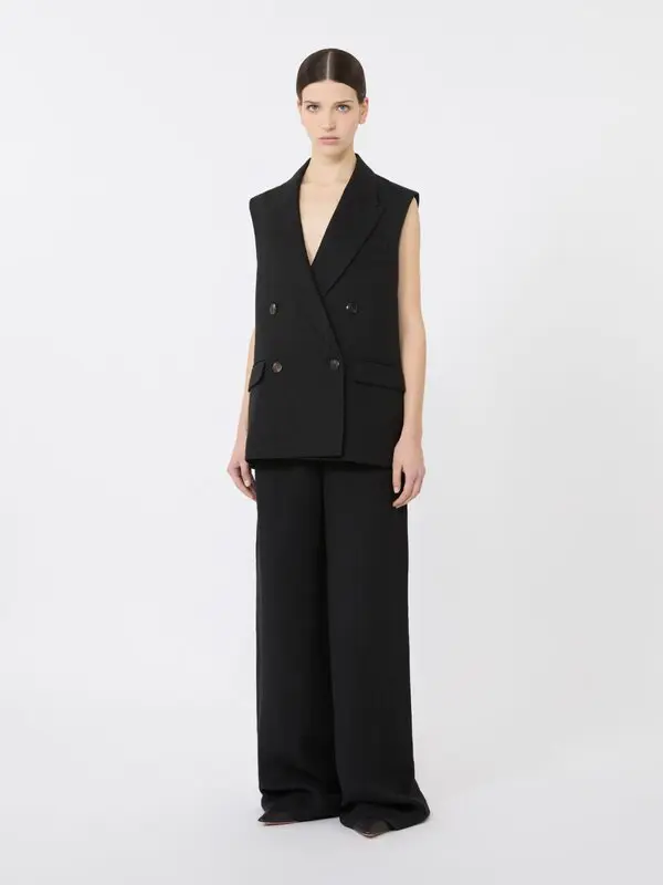 Max Mara Linen Twill Jogger Trousers - Black