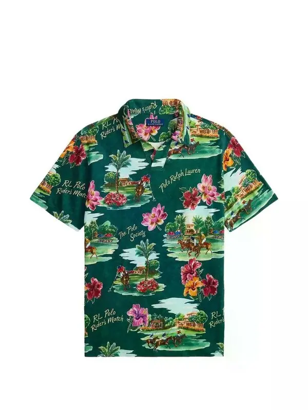Polo Ralph Lauren Floral Print Polo Shirt - Green