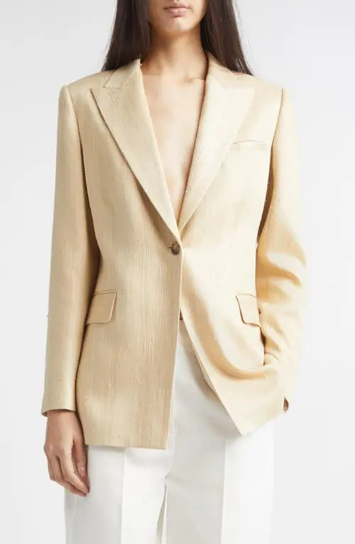 Partow Bow Silk-blend Jacket - Sand
