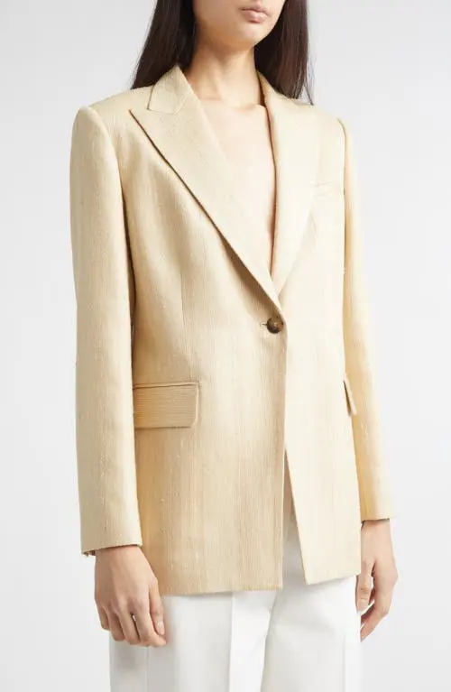 Partow Bow Silk-blend Jacket - Sand