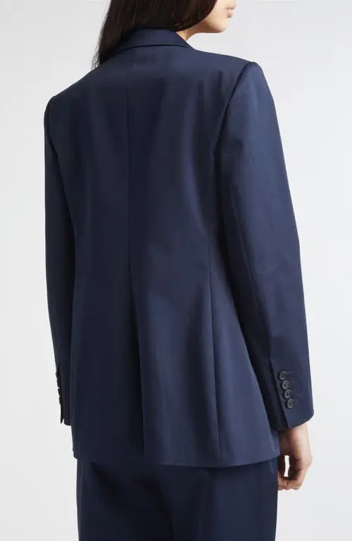 Partow Bow Stretch Cotton Jacket - Navy