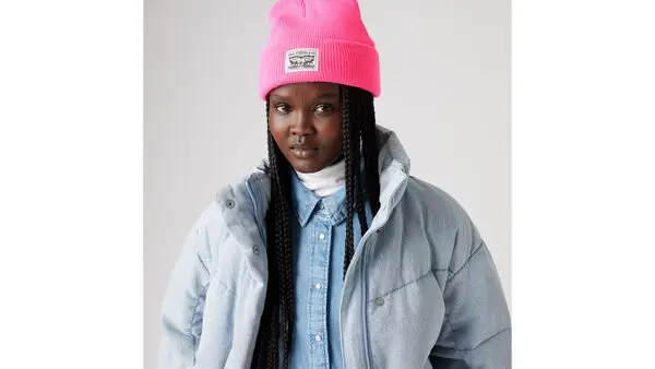 LEVI'S Backpatch Beanie - Pink Fluorescent