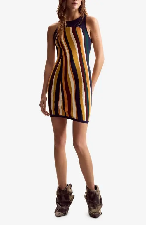 Desigual Sleeveless Striped Knit Minidress