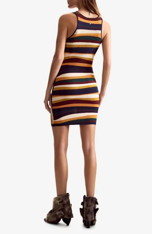 Desigual Sleeveless Striped Knit Minidress