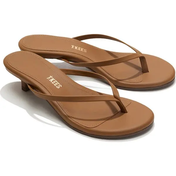 Tkees Julia Kitten Heel Flip Flop - Camel