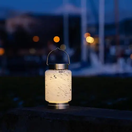 ALLSOP HOME & GARDEN Boaters Solar Lanterns Cylinder Handblown Glass