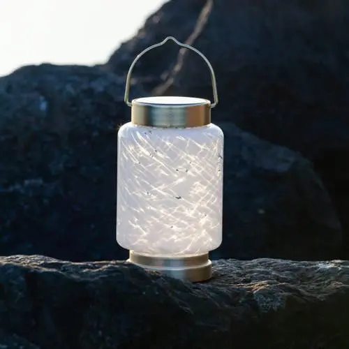 ALLSOP HOME & GARDEN Boaters Solar Lanterns Cylinder Handblown Glass