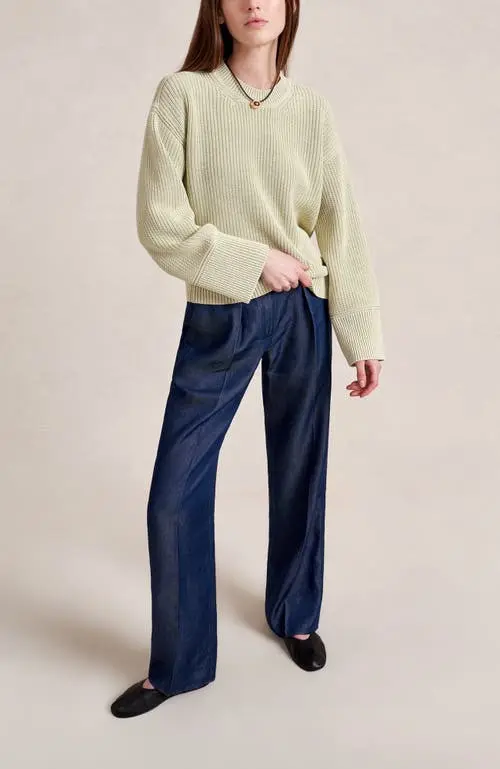 LA LIGNE Calvin Cotton Sweater - Celadon