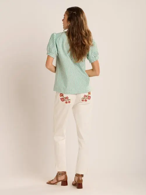 BRAKEBURN Bruni Puff-sleeve Blouse