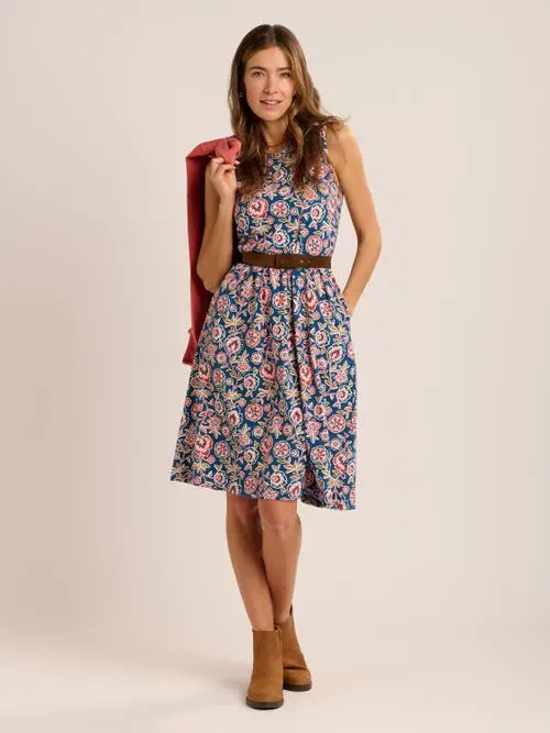 BRAKEBURN Mary Bloom Fit-and-flare Dress