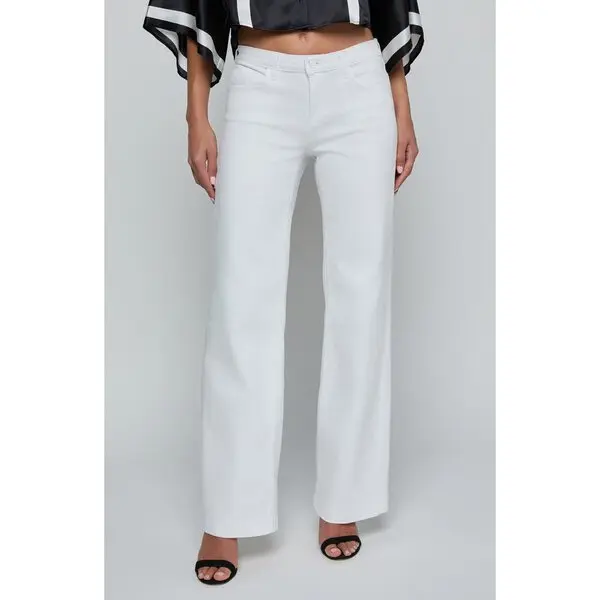 L'Agence Joanne Wide-leg Jeans - Blanc