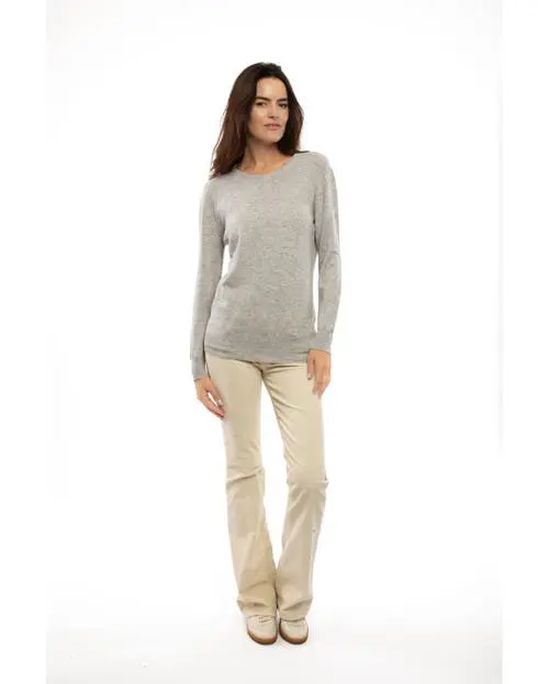 MONTICELLI CASHMERE Pure Cashmere Crewneck Sweater