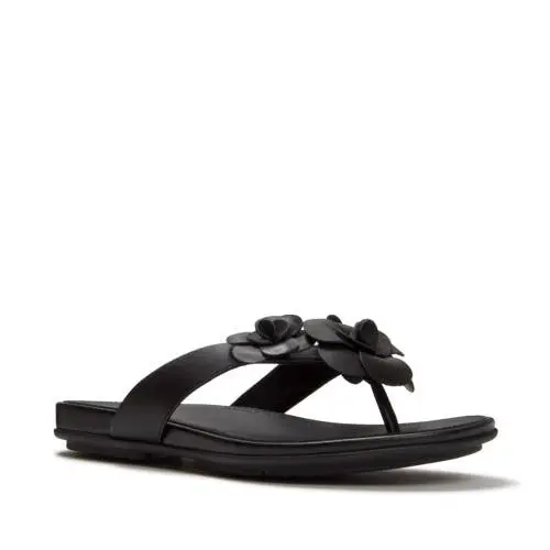 Fitflop Gracie Flower Flip-flops - Black