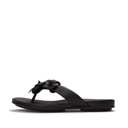 Fitflop Gracie Flower Flip-flops - Black