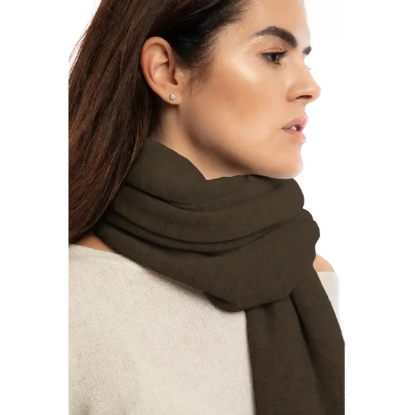 MONTICELLI CASHMERE Double-knit Pure Cashmere Cape Wrap - Coffee