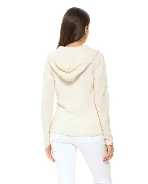 MONTICELLI CASHMERE Pure Cashmere Double Zip Hoodie - Camel