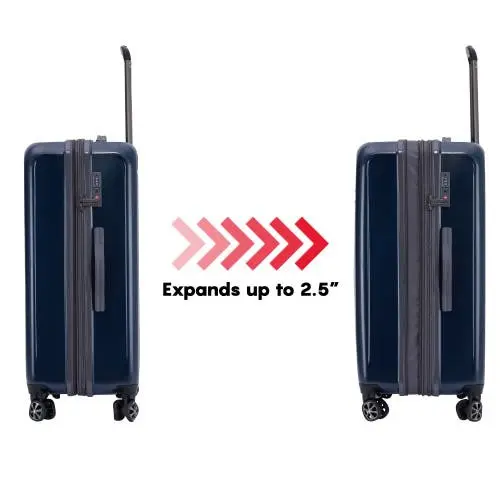 SPYDER Rails 29-inch Expandable Hardside Upright Suitcase - Carbon Blue