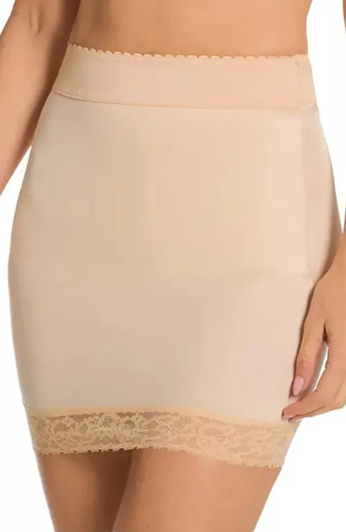 RAGO Light Shaping Half Slip With Full Inner Shaping Panty - Beige