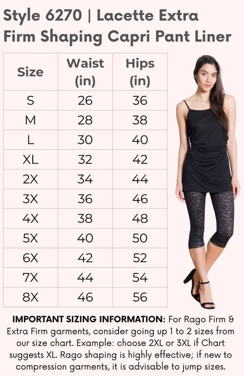 RAGO Extra Firm Leg Shaper Leggings - Black