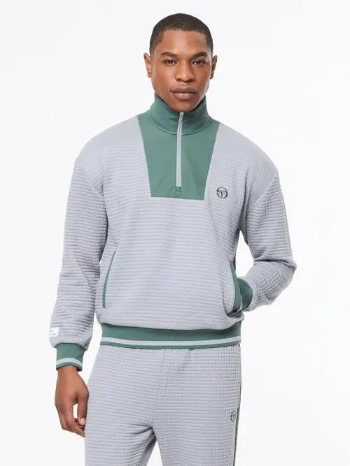 SERGIO TACCHINI Netto Quarter Zip Pullover - Sleet