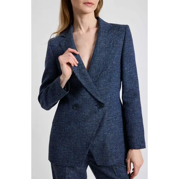 Santorelli Rowan Donegal Double Breasted Blazer - Midnight