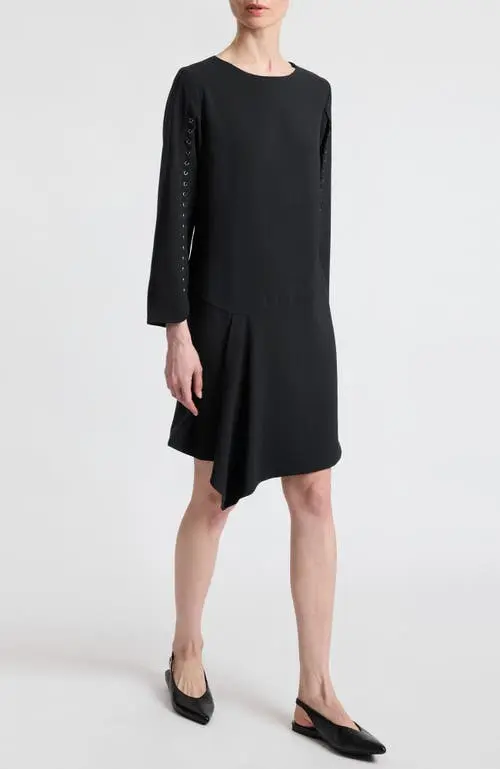 Santorelli Essie Shift Dress With Grommet Detail