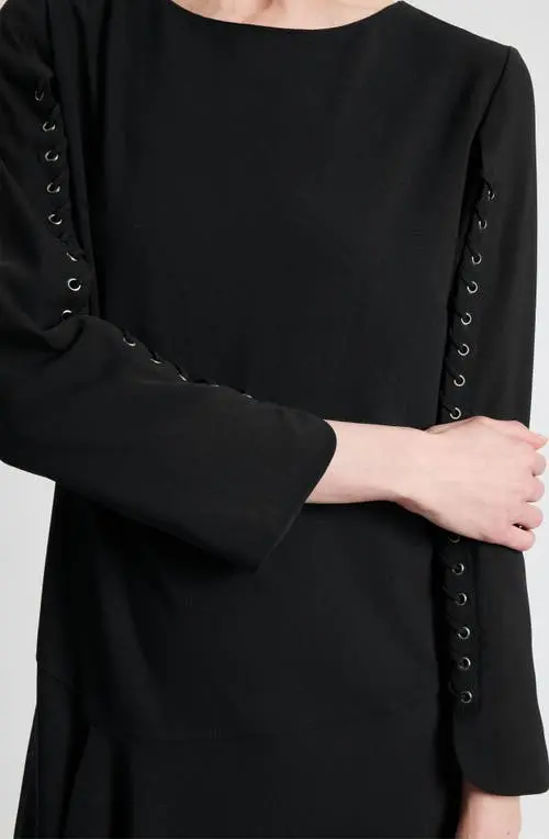 Santorelli Essie Shift Dress With Grommet Detail