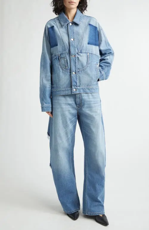 Stella McCartney Deconstructed Curved Barrel Leg Jeans