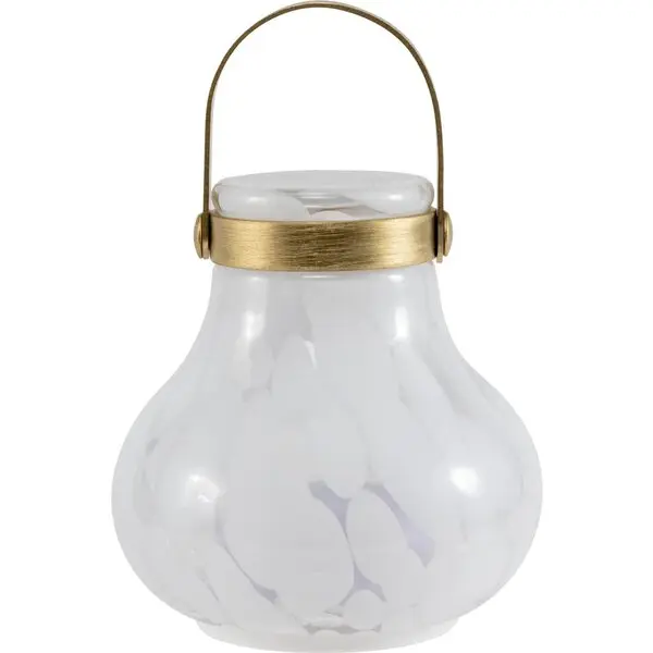 ALLSOP HOME & GARDEN Moondrop Lanternrechargeable Glass Led Lantern - White