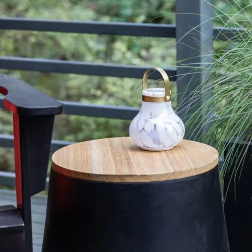 ALLSOP HOME & GARDEN Moondrop Lanternrechargeable Glass Led Lantern