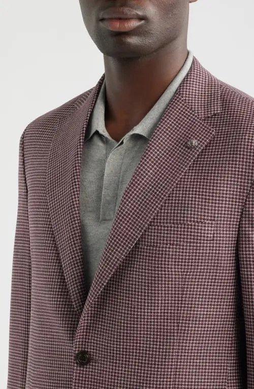 JACK VICTOR Mcallen Micro Houndstooth Wool & Silk Blend Sport Coat
