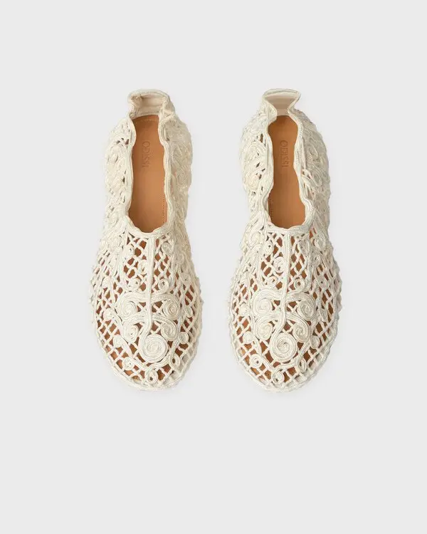 ODISSI Iris Ballet Flats - White