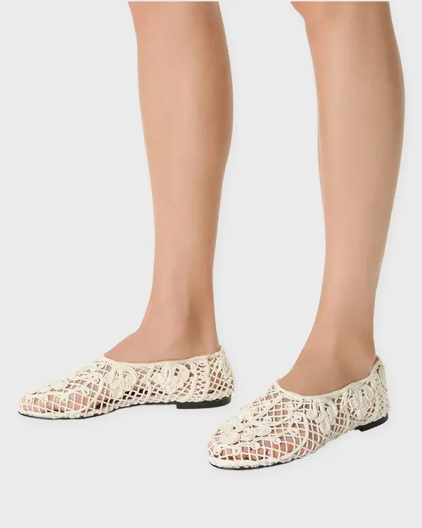 ODISSI Iris Ballet Flats - White