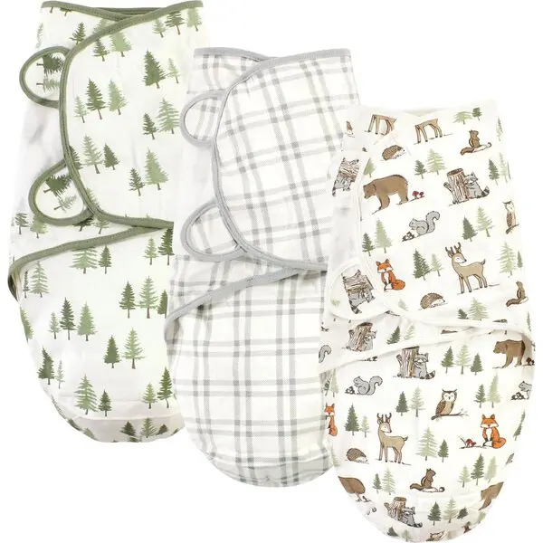HUDSON BABY Cotton Swaddle-wrap - Forest Animals