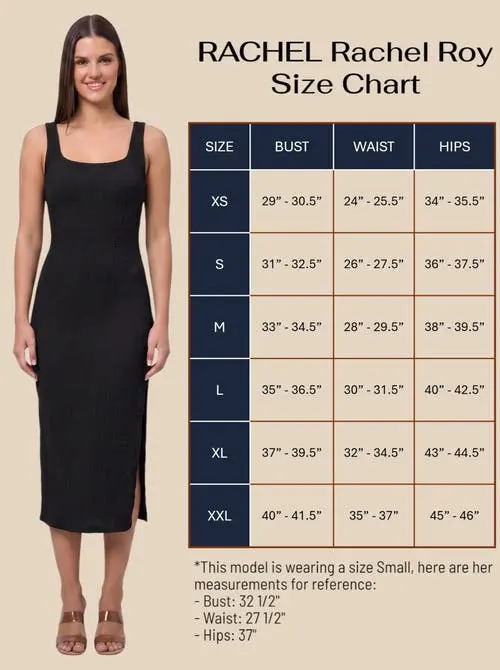 Rachel Rachel Roy Emi Sleeveless Pucker Knit Midi Dress - Black