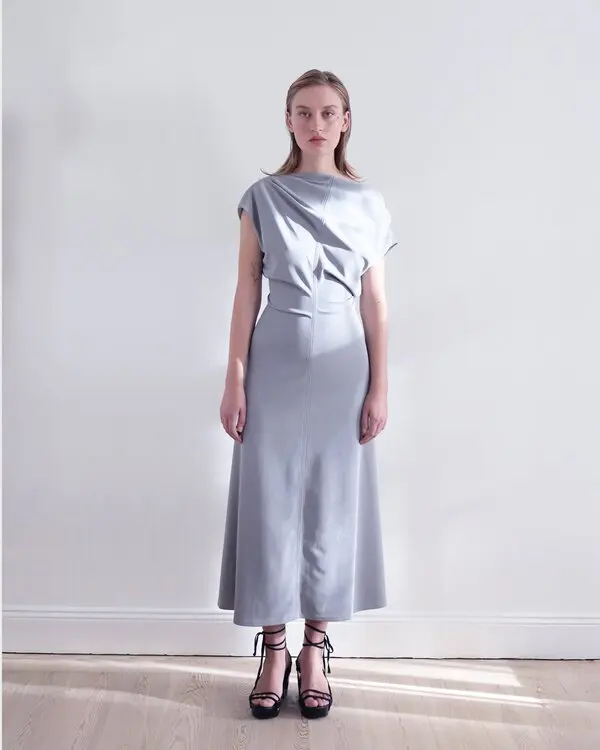 LEONÍ Floyd Draped Waist Dress