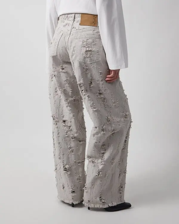 HAIKURE Bethany Bull Destroy Jeans - Light Grey