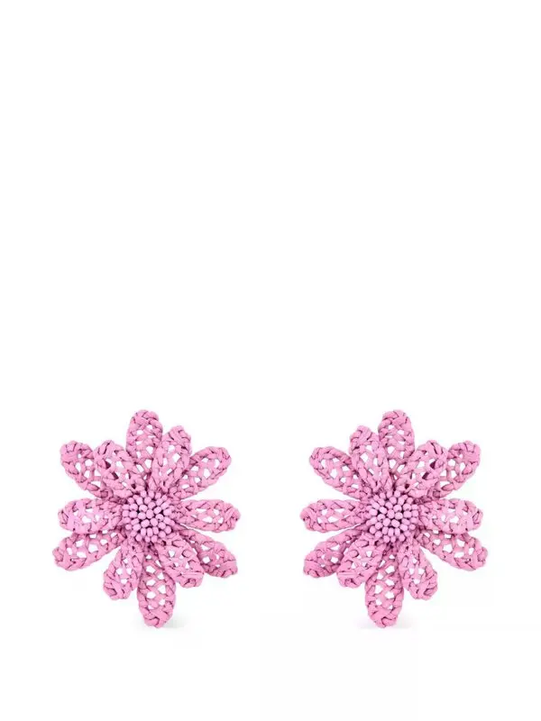 Oscar De La Renta Flower Stud Earrings - Pink