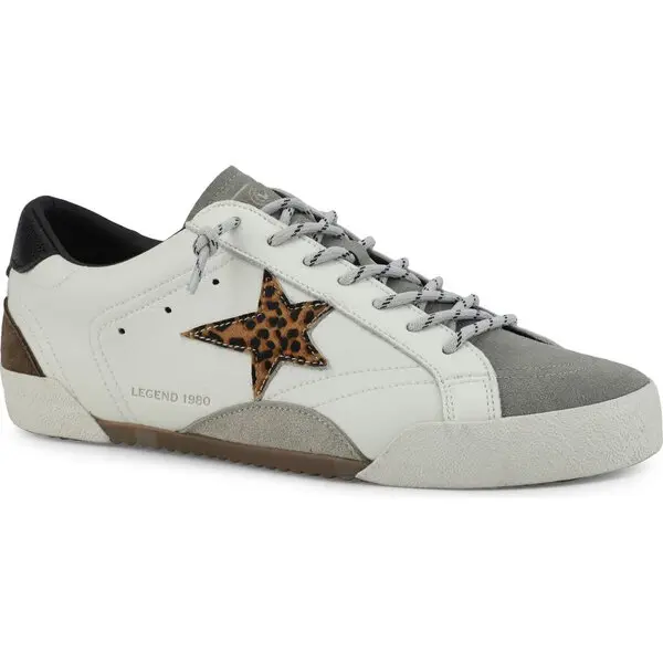 Vintage Havana Legend Low Top Sneakers - White/grey/leopard Mix