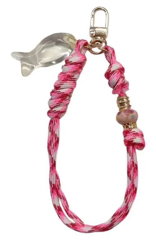 MACRAE & CO. Bag Charm With Braided Cording - Pink