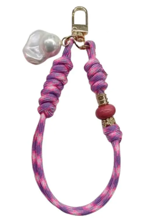 MACRAE & CO. Bag Charm With Braided Cording - Purple
