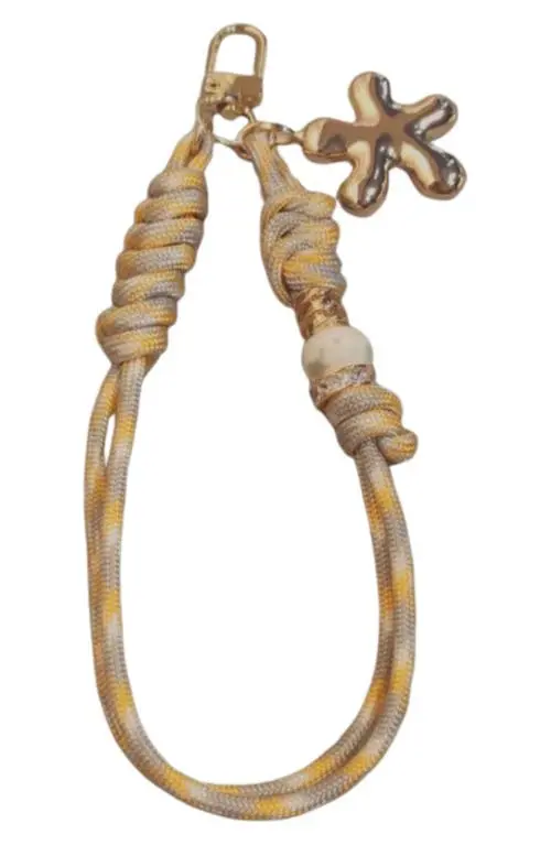 MACRAE & CO. Bag Charm With Braided Cording - Yellow
