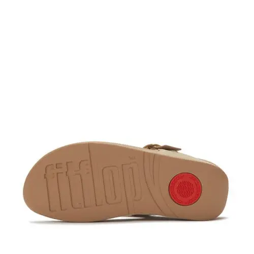 Fitflop Lulu Buckle Suede Toe-post Sandals - Cappuccino