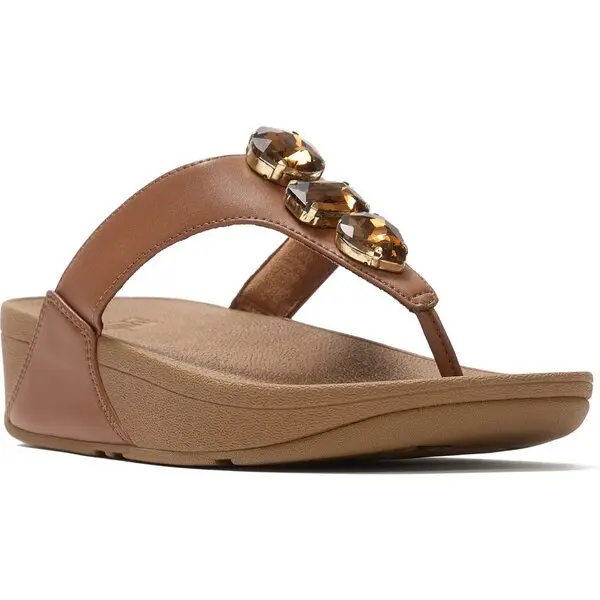 Fitflop Lulu Ultra-jewel Tp Sandal - Deep Tan