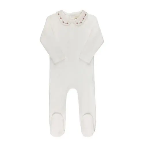 ELY'S & CO. Keepsake Collection Footie - Ivory/pink
