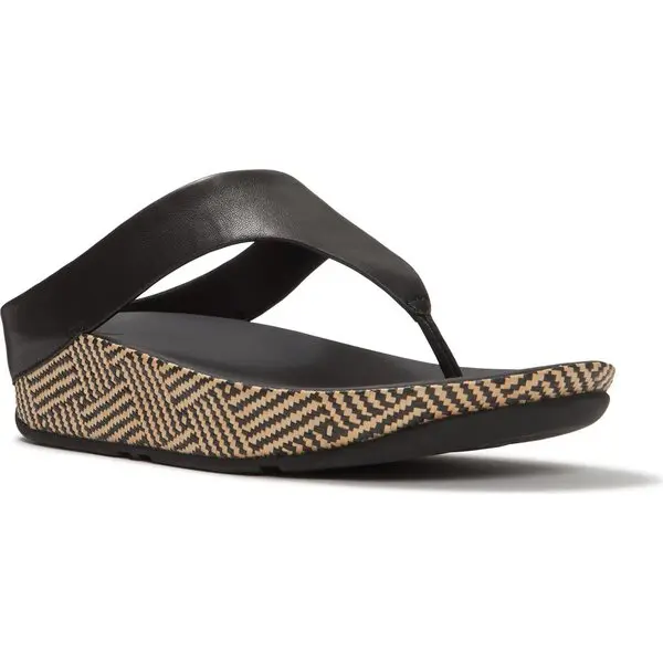 Fitflop Lulu Lux Graph-weave Tp Sandal - Black