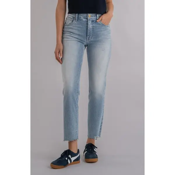 Kut From The Kloth High-waist Cropped Mom Jeans - Performance