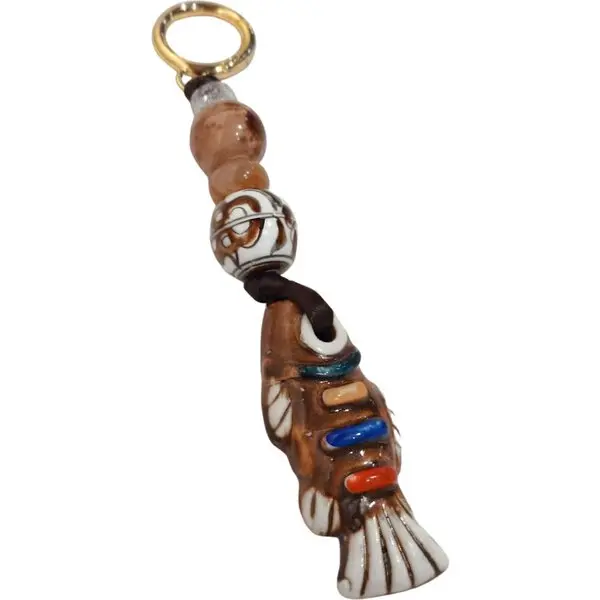MACRAE & CO. Gone Fishing Bag Charm - Brown