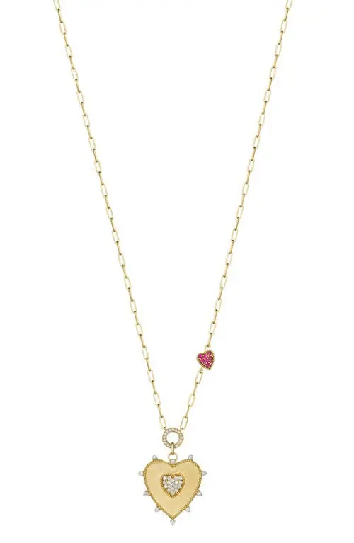 Hueb Penka 18k Gold Diamond & Ruby Necklace - Yellow Gold