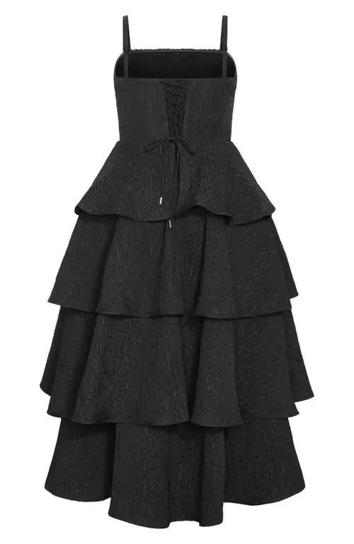 City Chic Ruffle Sleeveless Maxi Dress